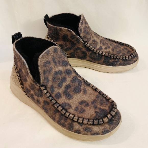 Hey Dude | Shoes | Hey Dude Leopard Boots | Poshmark